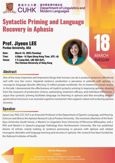 Syntactic Priming And Language Recovery In Aphasia Department Of
