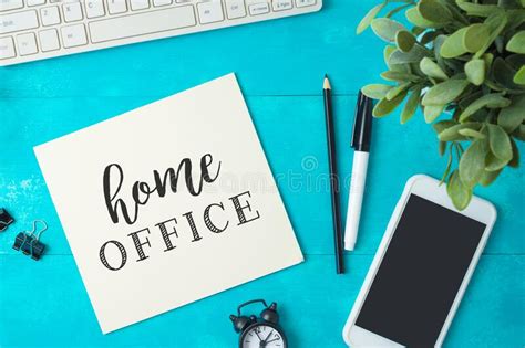 Home Office And Working From Home Concept Table Workplace With