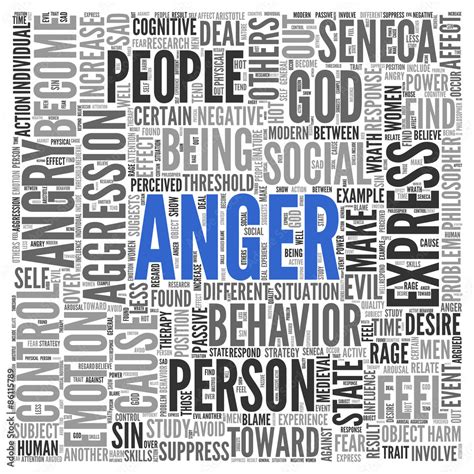 ANGER Word Tag Cloud Design Stock Illustration Adobe Stock