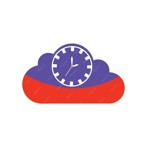Premium Vector Wall Watch With Cloud Shape Design Time Vector Clock