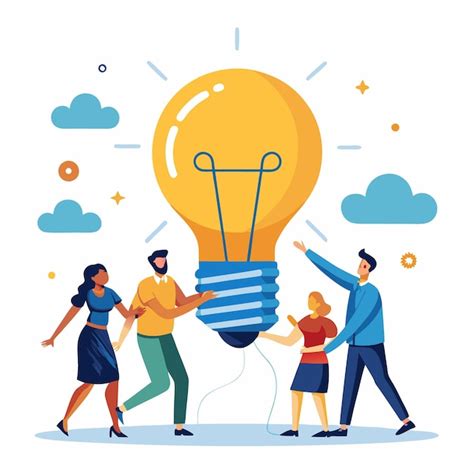 Teamwork Sparks Ideas Collaboration Innovation Premium Ai Generated