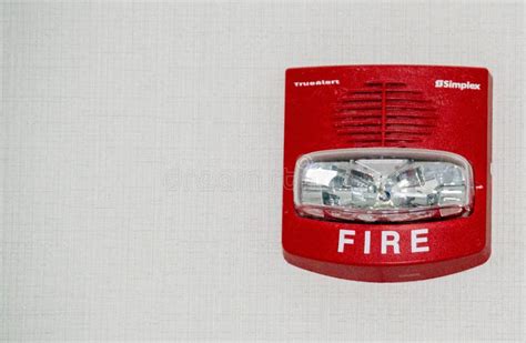 Fire Alarm Strobe Light To Alert In Case Of Fire Stock Image Image