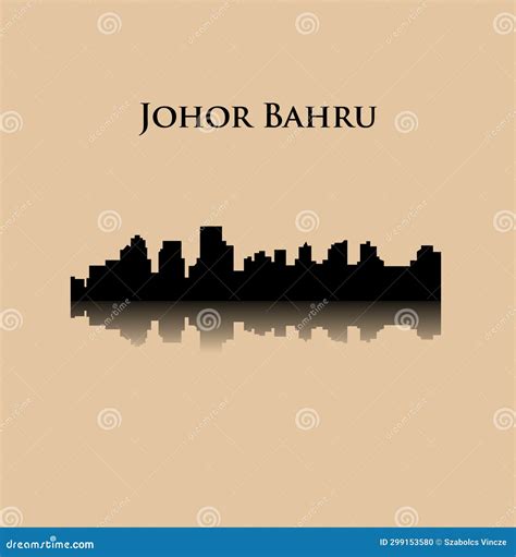 Johor Bahru Malaysia City Silhouette Stock Illustration Illustration