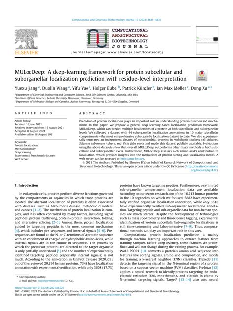 Pdf Mulocdeep A Deep Learning Framework For Protein Subcellular And Suborganellar