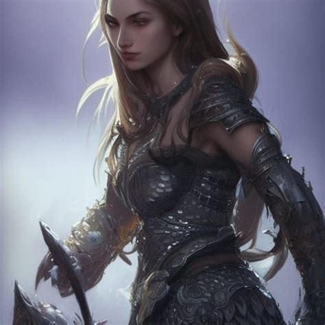 Female Werewolf Chainmail Armor Ai Generated Artwork Nightcafe Creator