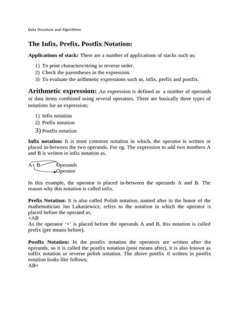 Infixprefixpostfix Pdf Notation Computer Programming