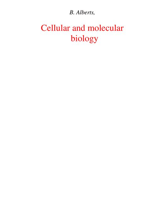 Cellular And Molecular Biology Summaries Cellular And Molecular