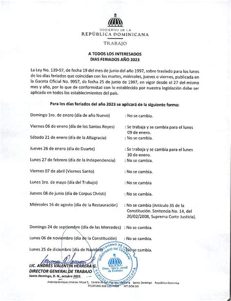 Dias Feriados 2024 Santo Domingo Shel Carolyn
