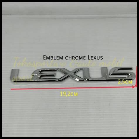 Jual TERBARU EMBLEM LOGO LAMBANG TULISAN HURUF LEXUS LEXUS CHROME