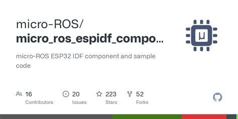 GitHub Micro ROS Micro Ros Espidf Component Micro ROS ESP32 IDF