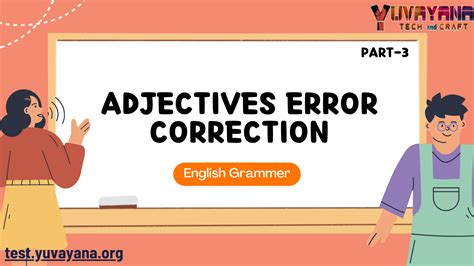 Adjectives Error Correction Part 3 English Grammar Mcq Quiz With Answers