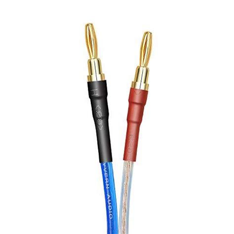 バナハリ青 2本1組 LRセット バナナプラグ加工済 by WYVERN AUDIO 24k金メッキ 純銅プラグ スピーカー ケーブル 完成品