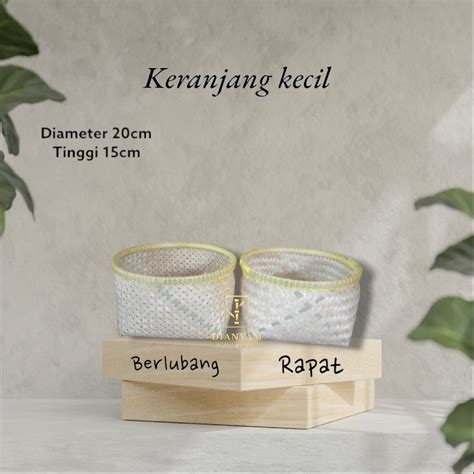Jual Keranjang Wadah Bambu Kecil Besek Anyaman Shopee Indonesia