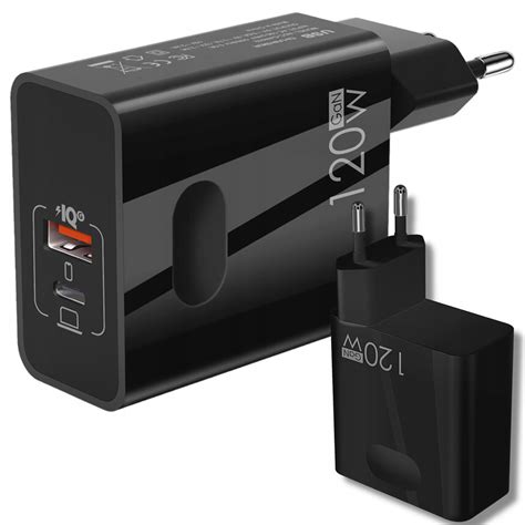 ŁADOWARKA USB C SIECIOWA BARDZO SZYBKA GAN 120W PD QC ZASILACZ KOSTKA