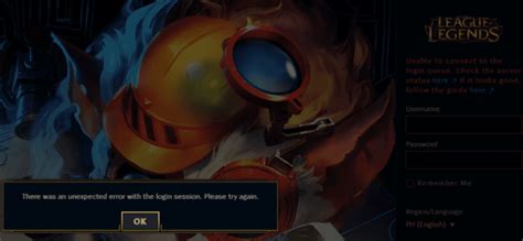 Fix Lol Unexpected Error With The Login Session