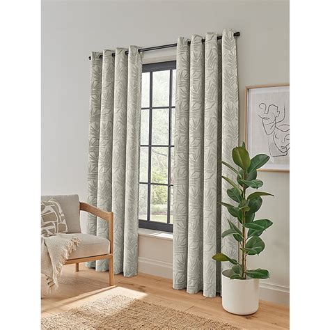 Natural Tonal Floral Eyelet Curtains Home George At Asda
