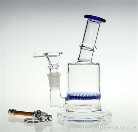 Dropshipping 6 Glass Bong With Honeycomb Percolator Inline Pipes Bowl