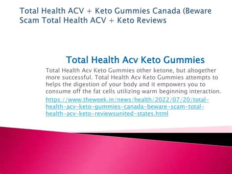 Ppt Total Health Acv Keto Gummies Powerpoint Presentation Free