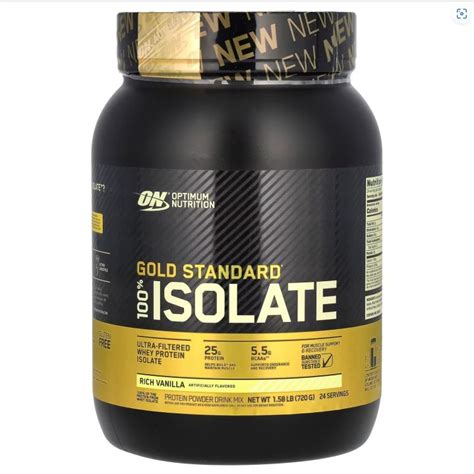 Optimum Nutrition 100 Whey Gold Standard Isolate Rich Vanilla 720g