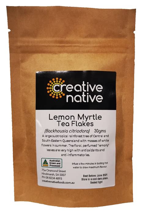 Lemon Myrtle Tea Flakes 30g Creative Native Foods