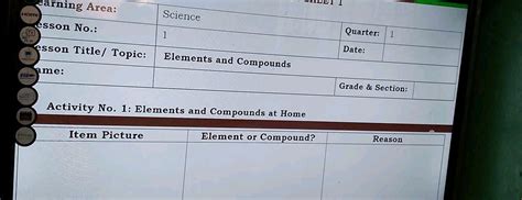 Earning Area Science Quarter 1 1 Date Esson StudyX
