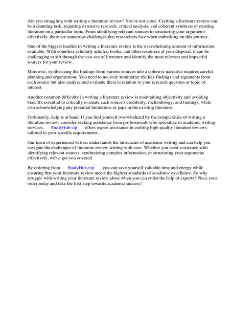 Step By Step How To Write Literature Review Download Free Pdf