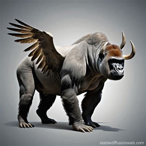 The Head And Horns Of A Bull And The Wings Of An Eagle Proportional To