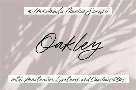 Oakley A Handmade Marker Script Script Oakley Script Print