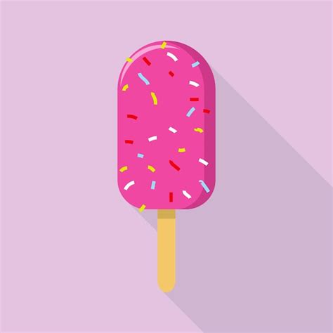 Premium Vector Pink Candy Popsicle Icon Flat Illustration Of Pink