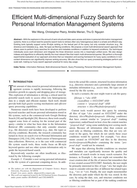 Pdf Multi Dimensional Search For Personal Information Management Systems