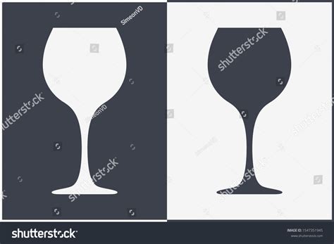Wine Glass Icon Symbol Logo Alcohol Stock Vector Royalty Free
