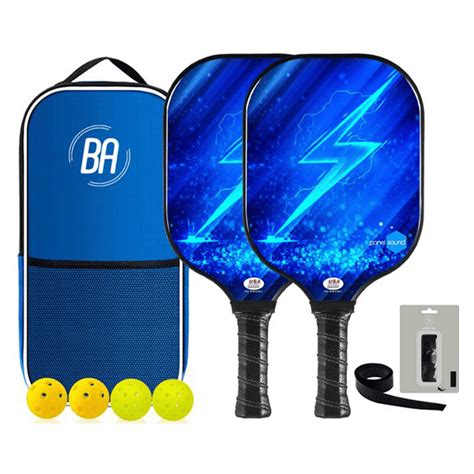 Best Active Pickleball Set 2 Rackets And 4 Ballen Carbon Fiberglass