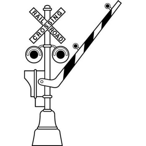 Railroad Crossing Coloring Pages