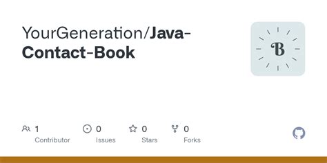 Github Yourgenerationjava Contact Book