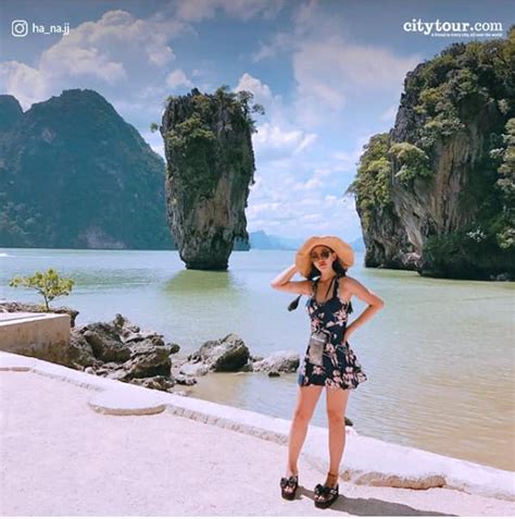 시티투어닷컴 🇹🇭태국 푸켓 여행🇹🇭 바다위에 솟아오른 석회암이 카르스트 지형이 돋보이는 푸켓 섬 팡아만입니다🏜