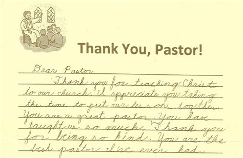 Letter Of Appreciation To Pastor ~ Sample And Templates