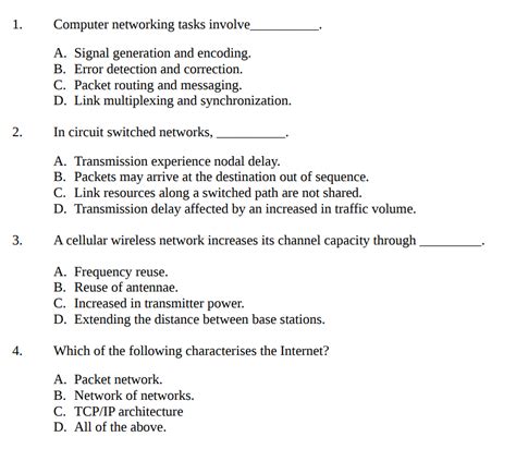 solved 1 computer networking tasks involve a signal