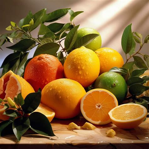 Premium Ai Image Image Of Colorful Citrus Fruit Generative Ai