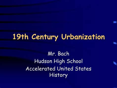 Ppt 19th Century Urbanization Powerpoint Presentation Free Download