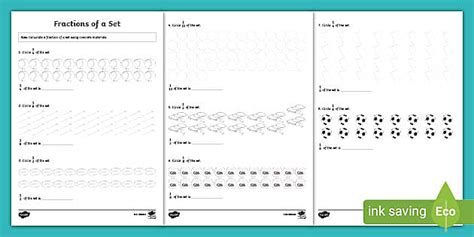 Find A Fraction Of A Set Worksheet Lenseignant A Fait