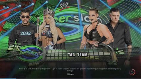 Wwe 2k23 Bad Bunny And Zelina Vega V Dominik Mysterio And Rhea Ripley Ps5