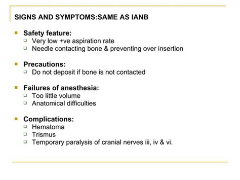 Mandibular Injection Technique Ppt