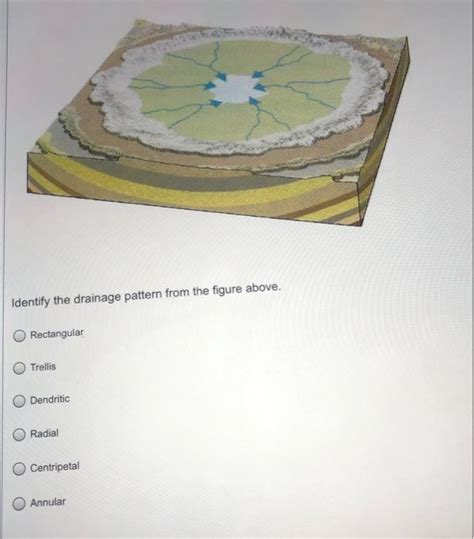 Solved Identify The Drainage Pattern From The Figure Above