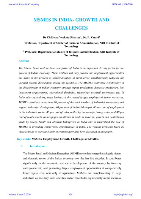 Pdf Msmes In India Growth And Challenges