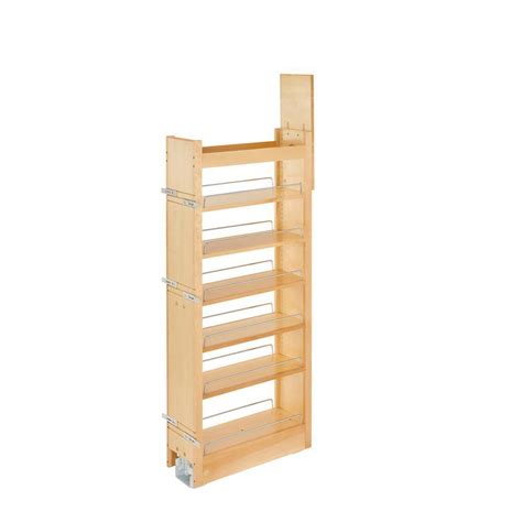 Rev A Shelf 43 375 In H X 8 In W X 22 In D Pull Out Wood Tall Cabinet Pantry 448 TP43 8 1