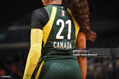 Jordin Canada Of The Seattle Storm Looks On Against The Los Angeles