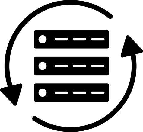 Refresh Server Icon In Black And White Color 25289431 Vector Art At Vecteezy