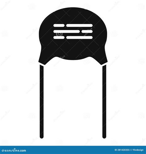 Electronic Resistor Icon Simple Vector Electric Circuit Stock Vector