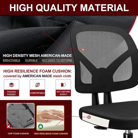 Kolliee Armless Home Office Chair Mesh Ergonomic India Ubuy