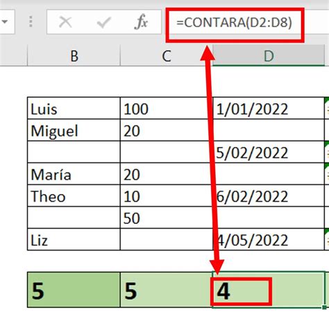 Cómo Contar Letras Y Números En Excel